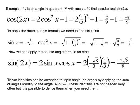 Ppt Double Angle Half Angle Identities Powerpoint Presentation Free