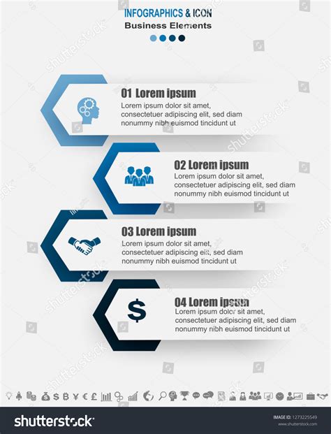 Infographic Business Timeline Process Chart Template Stock Vector