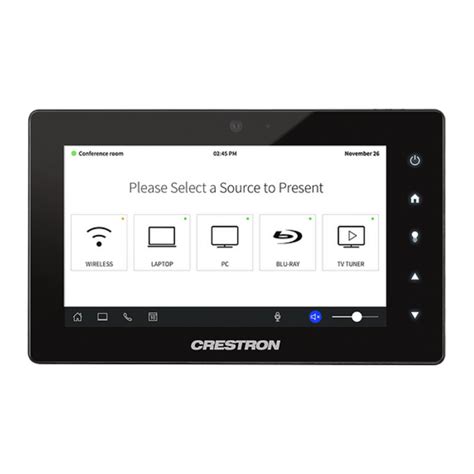 Crestron Tsw 560 Tsw 760 Tsw 1060 Touch Screen Quick Start Guide