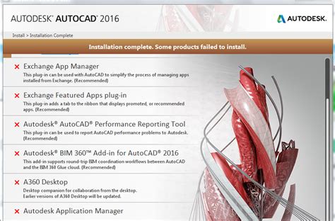 Installation Complete Some Product Failed To Install Autodesk Community