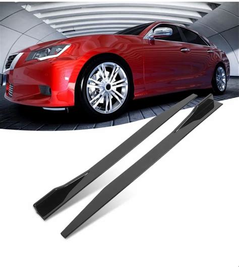 Black Abs Plastic Car Side Skirt Wing Diffuser Rocker Splitters Size