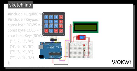 KEYPAD RELAY LCD XII F5 Wokwi ESP32 STM32 Arduino Simulator