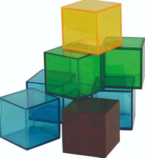 Translucent Cubes Construction Set 36 Pieces Sensory Toys4u