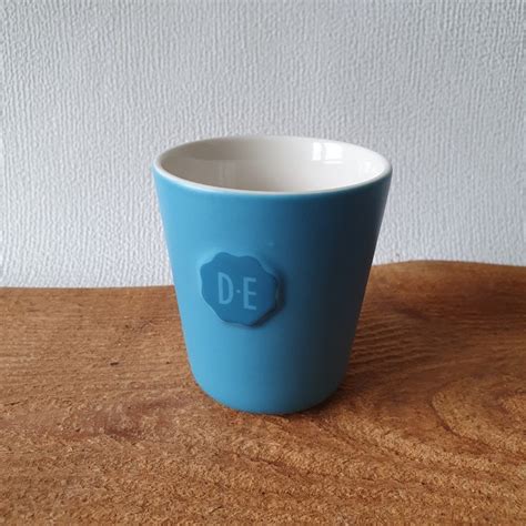 Douwe Egberts Holland Unique Vintage Matt Blue Coffee Mug Without Ear