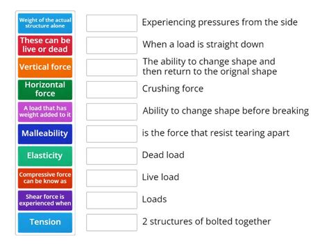 06 T Level Construction Science Principles Structural Principles Match Up