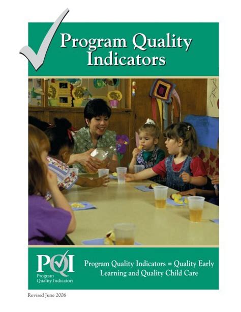 Program Quality Indicators Quality Early Learning And Quality