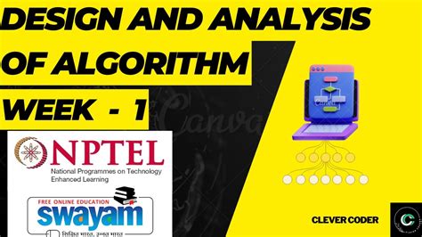 Design And Analysis Of Algorithms Week 1 Nptel Youtube