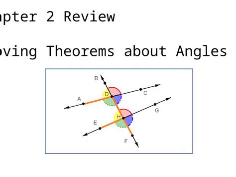 PPTX Chapter Review Proving Theorems About Angles Definitions Postulates Theorems Adjacent