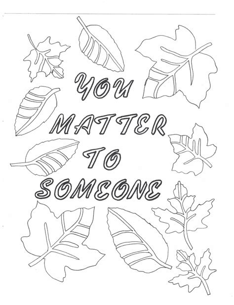 You Matter To Someone Coloring Page Etsy
