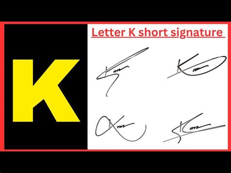 Signatures Samples K Signature Ideas K Letter