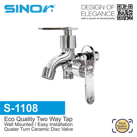 Sinor S 1108 Two Way Tap Bathroom Water Faucet Wall Mounted Sinor