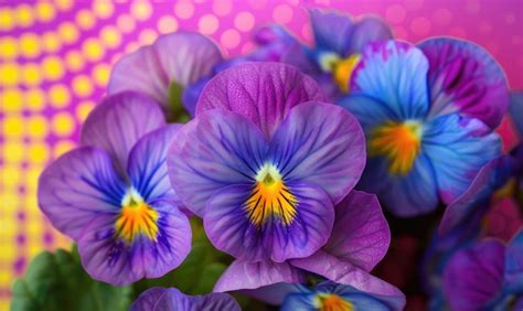 Violets On Bright Abstract Background Premium Ai Generated Image