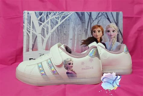 韓國直送～ Disney Frozen Elsa 白色 Led閃燈波鞋12 預購 Carousell