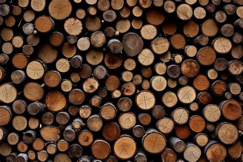 Wood Stack Log Pile Stack Tree Timber Stack Background Wood Annual