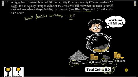 A Piggy Bank Contains Hundred 50p Coins Fifty ₹1 Coins Twenty ₹2