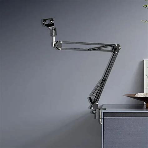 마이크 스탠드 거치대 받침대 탁상용 가위 암 데스크탑 클립 홀더 삼각대 라이브 캔틸레버 브래킷 확장 가능 티몬