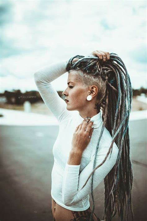 Dreadlock Hairstyle Faux Mohawk Red Dreads Sidecut Artofit