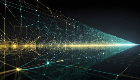 A Futuristic Digital Mesh With Glowing Particles And Dynamic Connections Resembling A High Tech