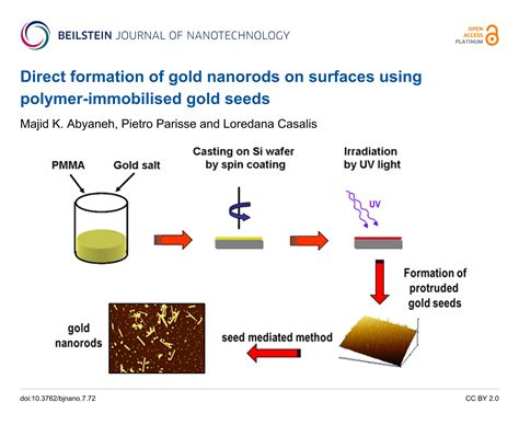 Bjnano Direct Formation Of Gold Nanorods On Surfaces Using Polymer Immobilised Gold Seeds