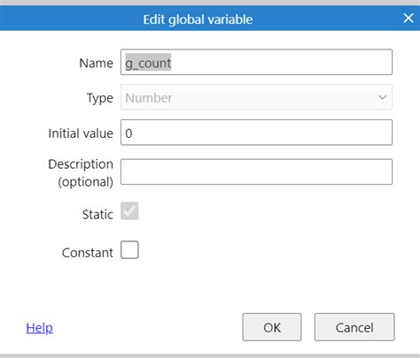 Glossary Construct 3 Global Variable Edugamery