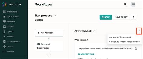 running a workflow from another application with the api webhook