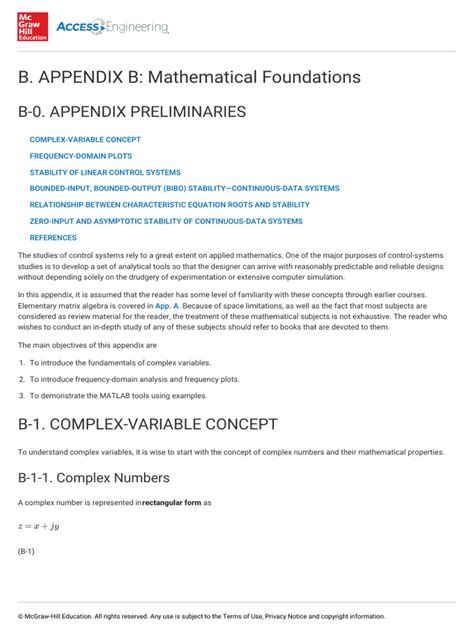 Appendix B Mathematical Foundations Pdf Complex Number Function Mathematics