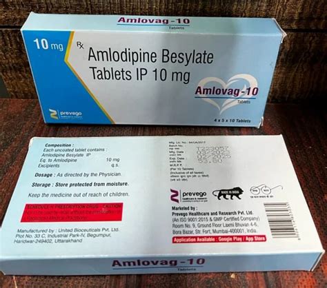 Amlodipine Besylate Tablets 10 Mg At ₹ 80strip In Surat Id