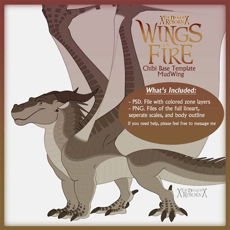 Wings Of Fire Mudwing Chibi Base By Xthedragonrebornx On Deviantart