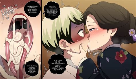 Tamayo Sharing Tanjiros Cum With Yushiro Blackwhiplash Kimetsu No