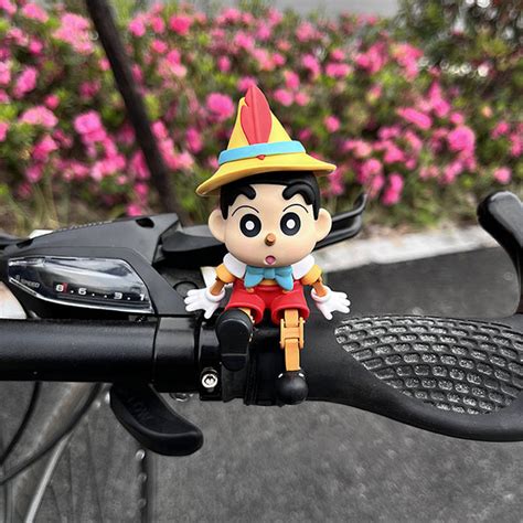 蠟筆小新匹諾曹卡通腳踏車裝飾騎行山地車競速車把裝飾貼diy配飾 Prgp 蝦皮購物