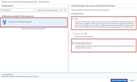 Use Free Tier To Create A Service Instance For Document Information
