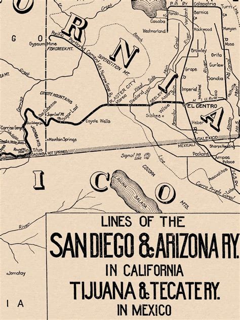 San Diego And Arizona Railroad In California And Mexico June 1930 Etsy