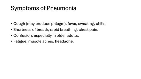 Pneumonia Causes Symptoms And Prevention Ppt