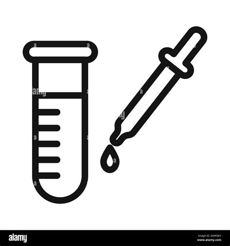 Laboratory Test Icon Vector Symbol Or Sign Set Collection In Black And