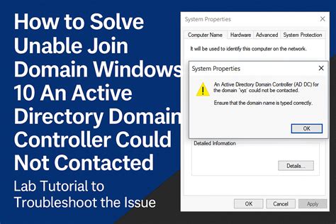 Fix Unable To Join Domain Windows 10 An Active Directory Domain