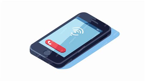 Mobile Phone Ringing Vector Illustration In Isometric Style Premium