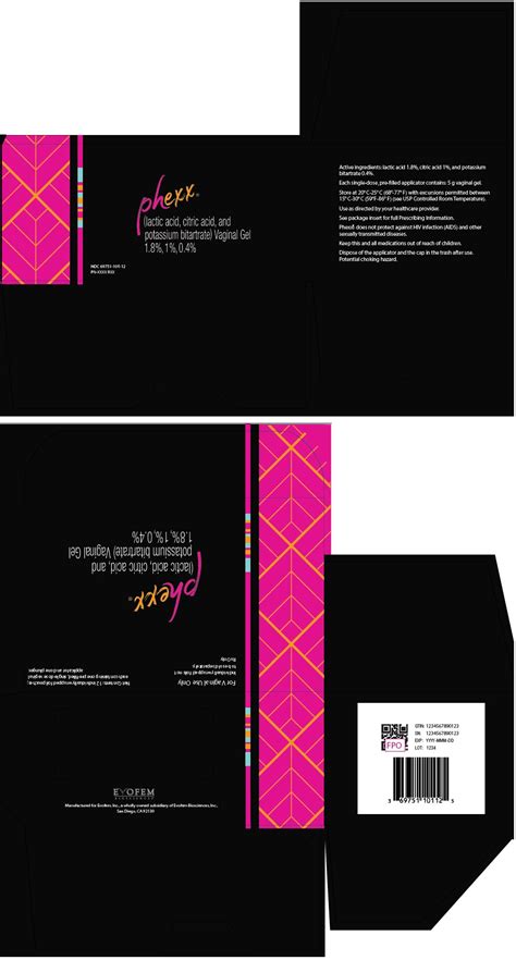 Phexx Gel Fda Label Ndc 69751 101