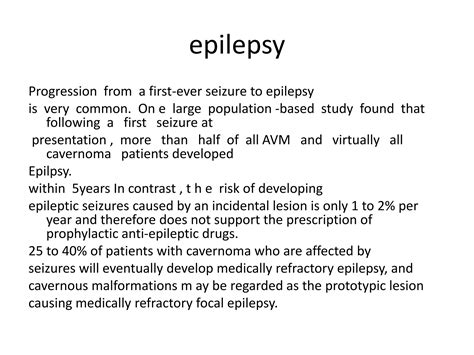 Cerebral Vascular Malformation Ppt