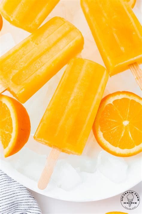 Orange Popsicles Ice Cream From Scratch