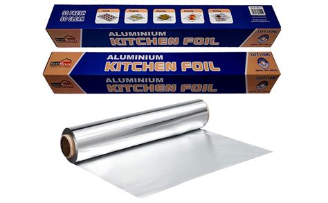 Best House Aluminium Foil Roll 450mm X 10m 2 Pc Tin Foil For