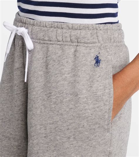 Cotton Blend Fleece Shorts In Grey Polo Ralph Lauren Mytheresa