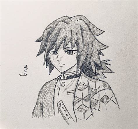 My Quick Sketch Of The Boy Giyu Rkimetsunoyaiba