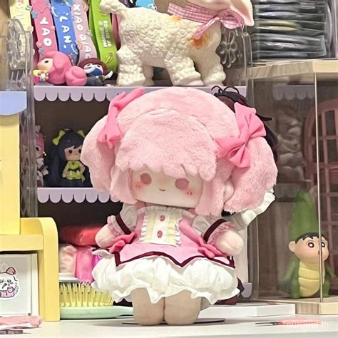 Magical Girl Madoka Puff Round แบบเดียวกับ Modaka ตุ๊กตาผ้าฝ้ายขนาด20