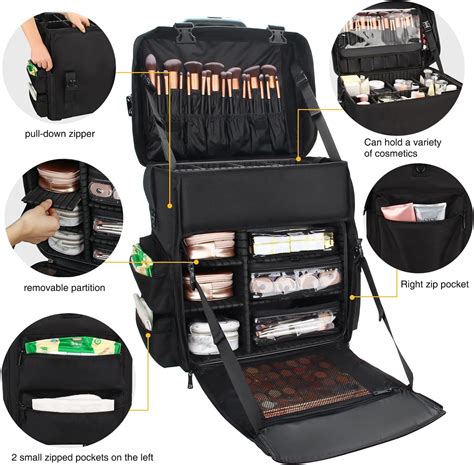Organize Your Makeup With Relavel Rolling Makeup Case