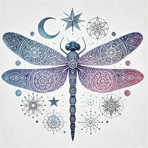 Dragonfly Patterns Mandala Dragonflies Intricate Wings Geometric Art