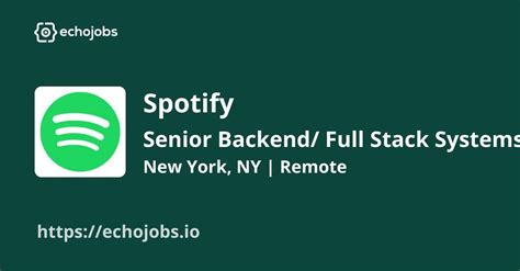 Spotify Is Hiring Senior Backend Full Stack Systems Engineer Sales Operations Advertising