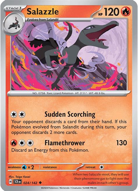 Pokémon Card Database Stellar Crown 24 Salazzle