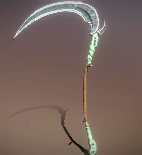 D Model Superfuntimes Fantasy Jade Python Scythe VR AR Low Poly CGTrader