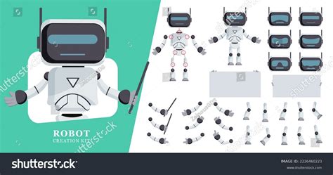Robot Creator Kit Vector Set Design Stock Vector Royalty Free 2226460223 Shutterstock