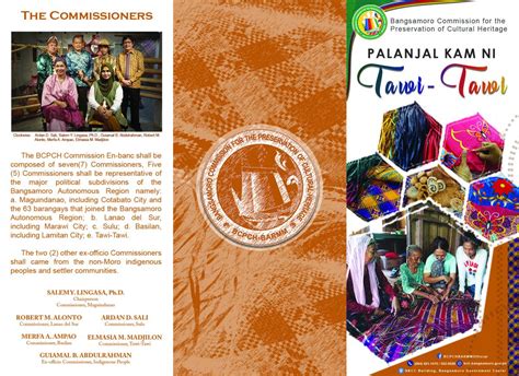 Forms And Brochures Bangsamoro Commission For The Preservation Of Cultural Heritage Barmm